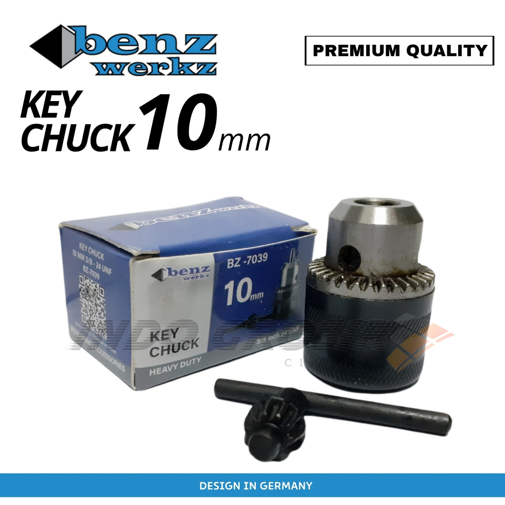 Jual BENZ Kepala Bor 10mm Kepala Bor & Kunci Drill Chuck Dan Key 10mm 3 ...