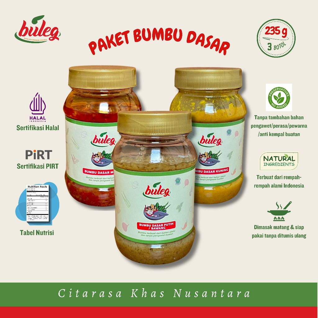 Jual Buleg Paket Bumbu Dasar : Merah I Putih I Kuning | Shopee Indonesia