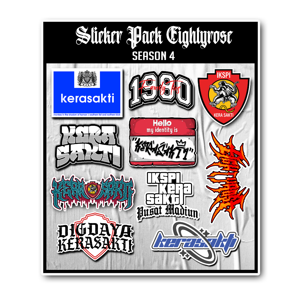 Jual Sticker Pack EIGHTYROSE Season 4 - IKSPI Kera Sakti | Shopee Indonesia