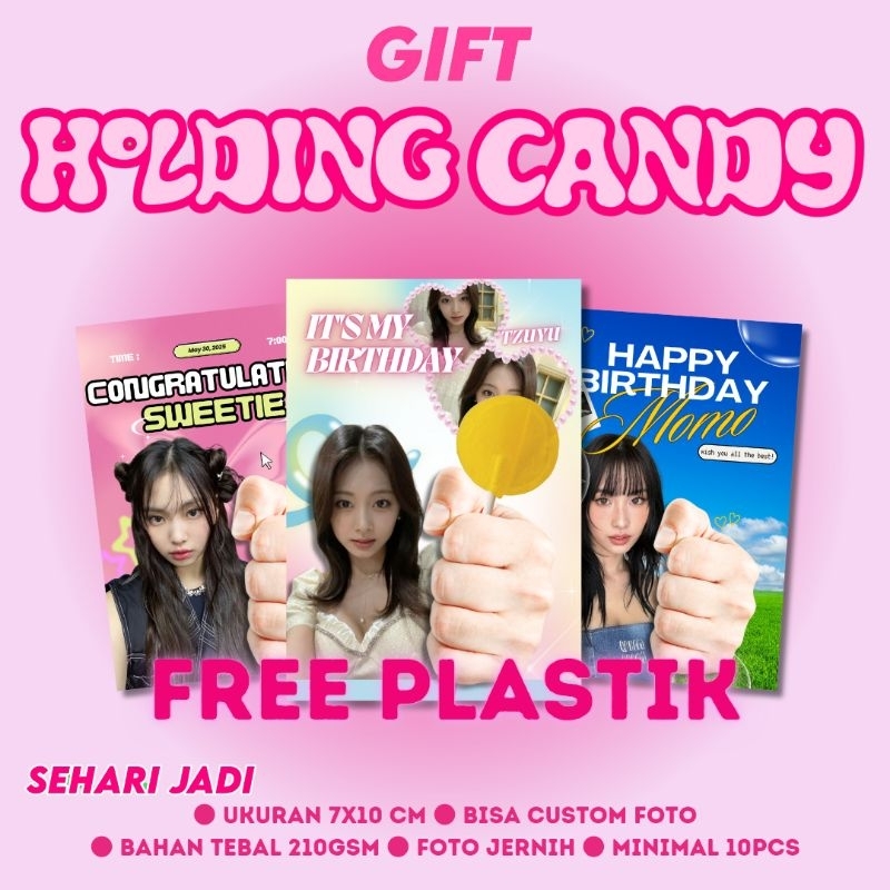 Jual (COD) Gift Holding Candy | Gift menggenggam Permen | Lolipop Card ...
