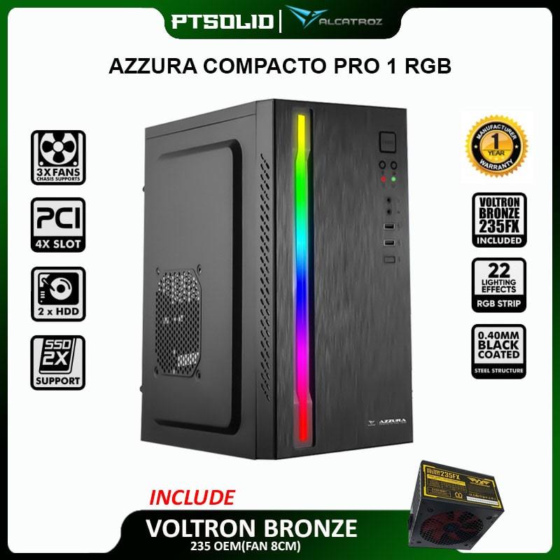 Jual Casing Alcatroz Azzura Compacto PRO 1 RGB Inc PSU Voltron Bronze ...