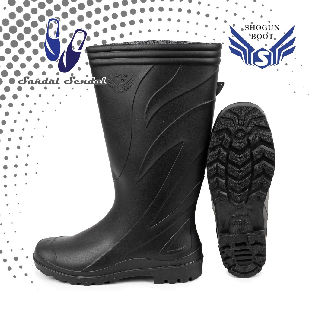 Jual Sepatu Boot Tinggi SHOGUN 818 HITAM APD Kontruksi Proyek ...