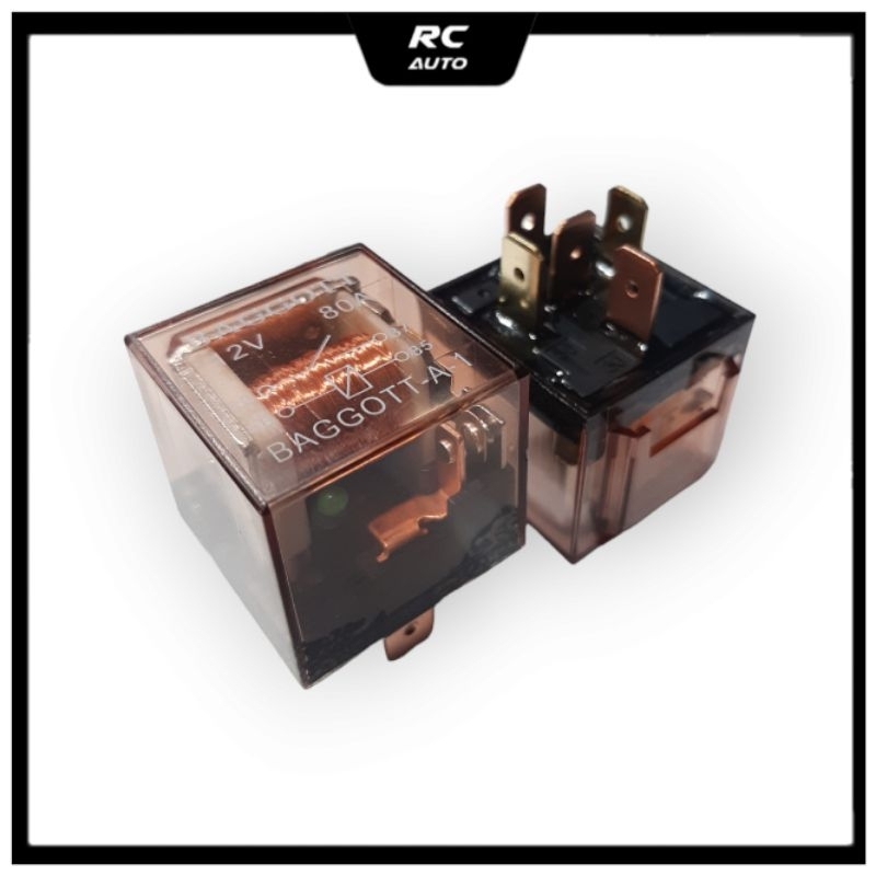 Jual Relay Kaki 5 / 5 Pin 12V 80A (87A) Transparant Waterproof ...