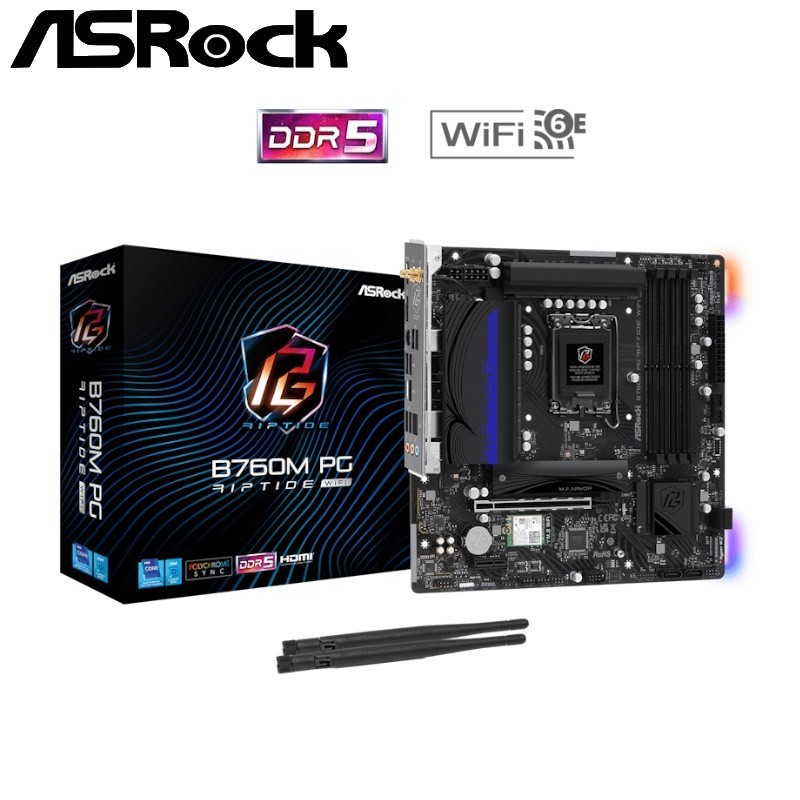 Jual ASROCK B760M PG Riptide WiFi DDR5 - Intel Motherboard LGA 1700 ...