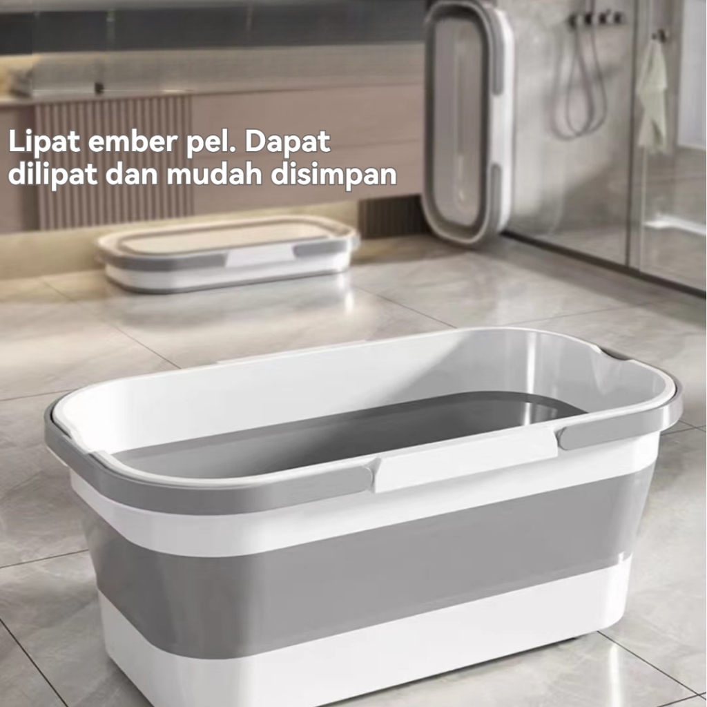 Jual Furnibest Baskom Ember Plastik Lipat Portable Silikon Baskom ...