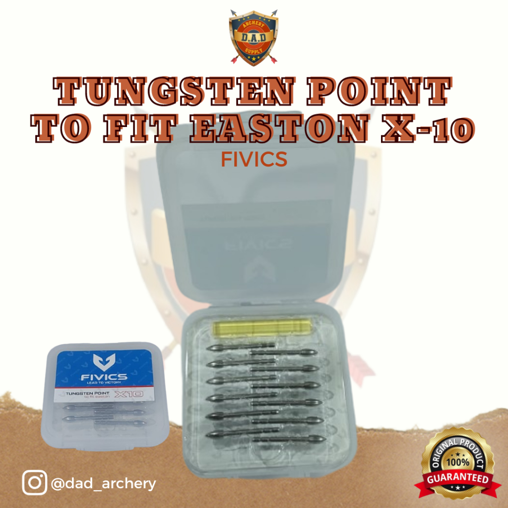 Jual FIVICS TUNGSTEN POINTS TO FIT EASTON X-10 / POINT ANAK PANAH ...