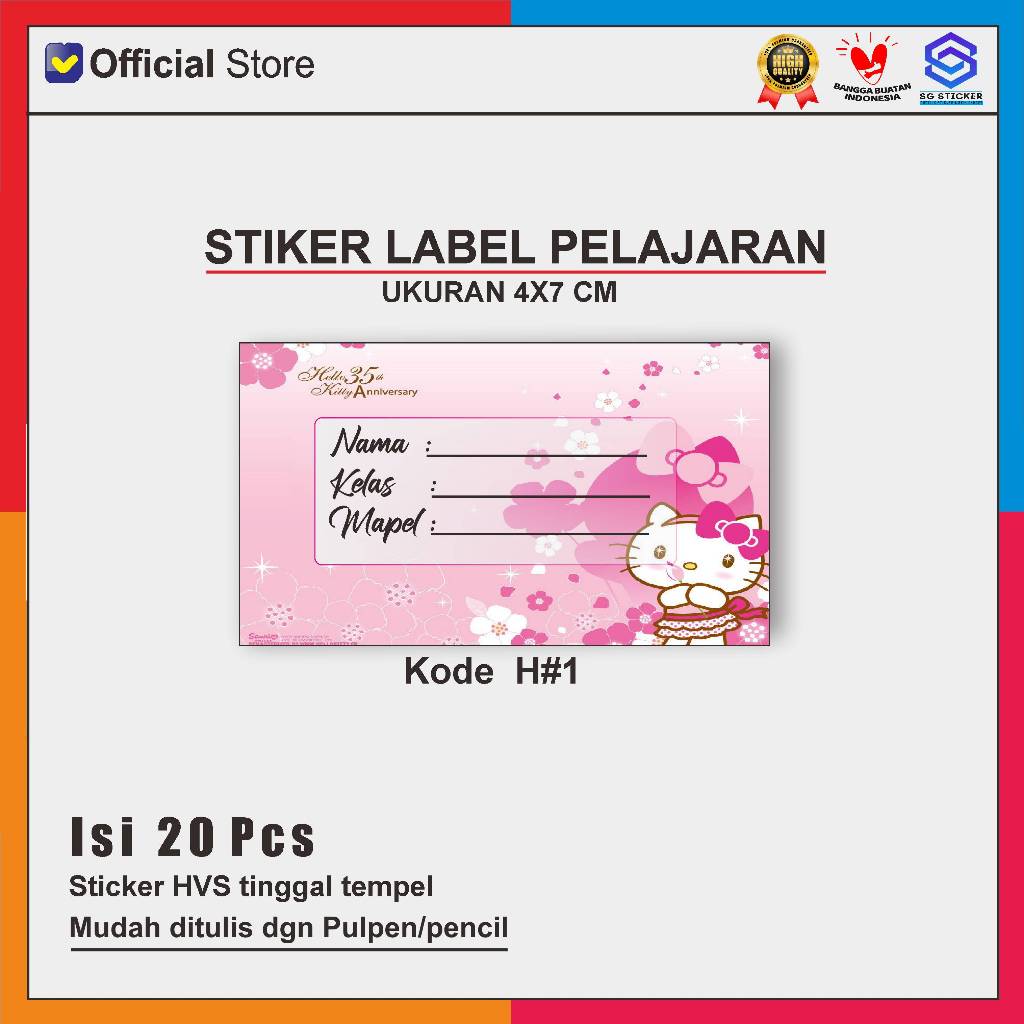 Jual Stiker Mapel - Label Buku Pelajaran Sekolah - Stiker mata ...