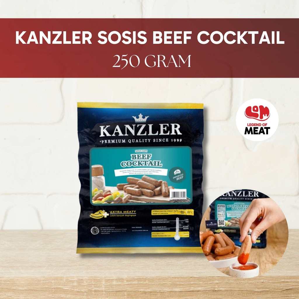 Jual Sosis Kanzler Beef Cocktail 250 Gram isi 18-20 Pcs | Shopee Indonesia