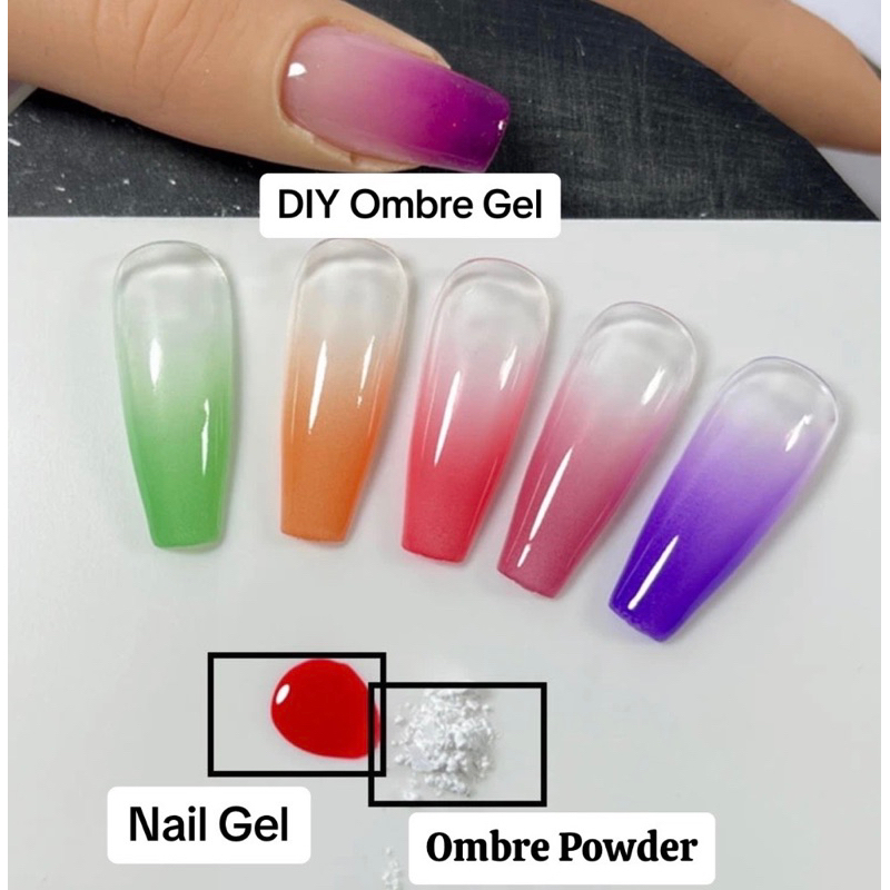 Jual DIY Ombre Powder Gel Sponge Ombre Gel Gradasi Painting Gel Nail ...