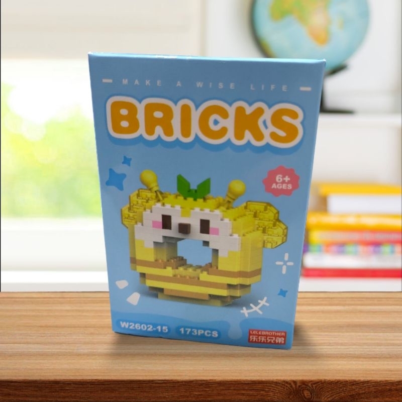 Jual mini bricks karakter bentuk donat | Shopee Indonesia
