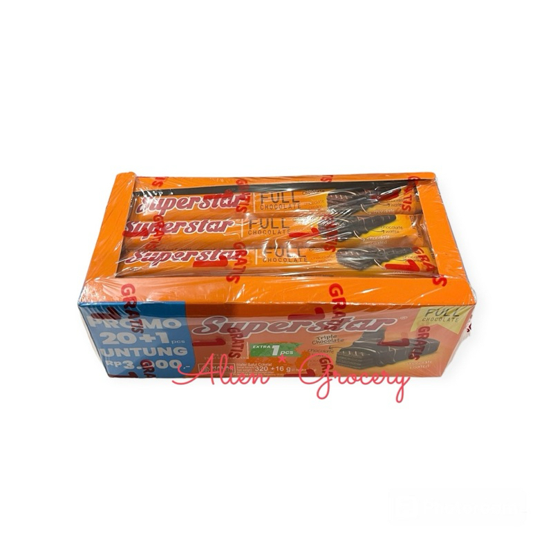 Jual Wafer Super Star SuperStar Superman Full Triple Chocolate Coklat ...
