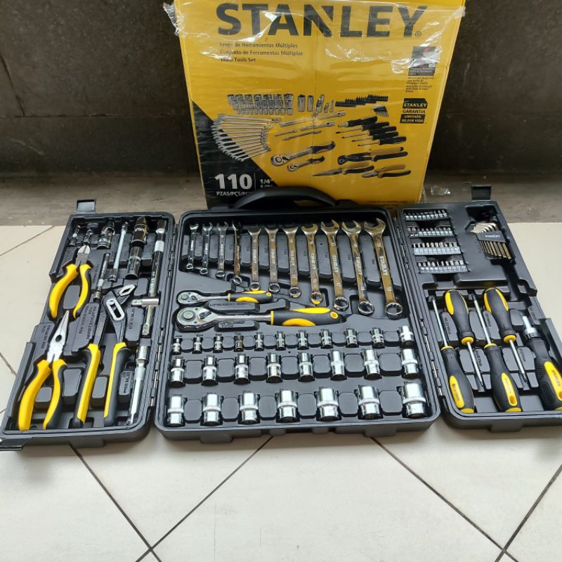 Jual Hand tool kit set STANLEY 110 PCS STMT81243-840 | Shopee Indonesia