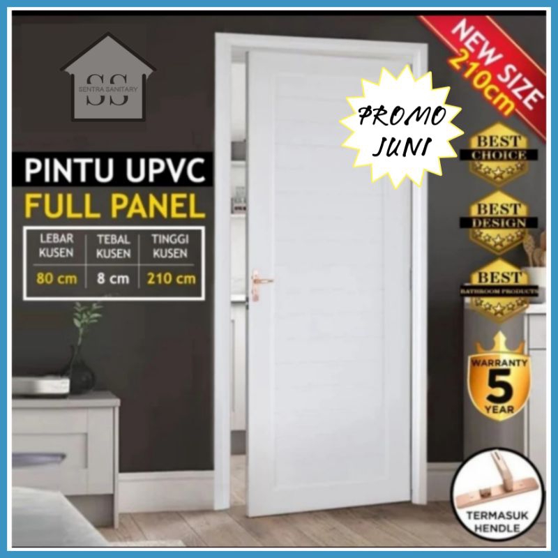 Jual PINTU UPVC FULL PANEL 80 X 200 cm LEBIH KOKOH ANTI RAYAP | Shopee Indonesia
