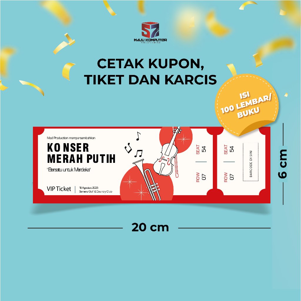 Jual CETAK KUPON TIKET KARCIS PARKIR DAN VOUCHER | Shopee Indonesia