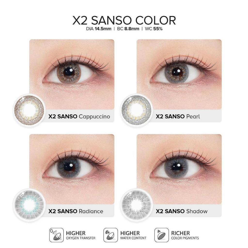 Jual Softlens X2 SANSO (COLOR 1) 14,5 MM Normal & Minus (-0,50 S/D -10 ...