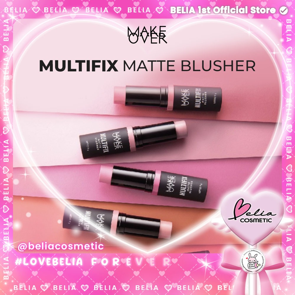 Jual BELIA Make Over Multifix Matte Blusher ( Blush on ) 9g | Shopee ...