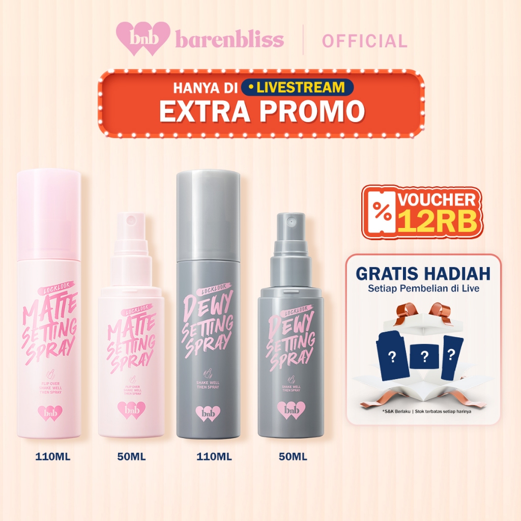 Jual [SPECIAL LIVE] BNB barenbliss LockLook Setting Spray | Shopee ...