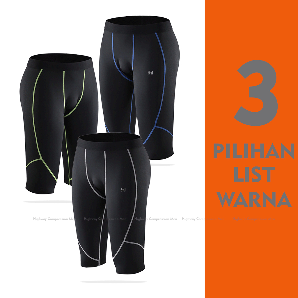Jual Legging pendek pria olahraga Compression short pants Celana ...