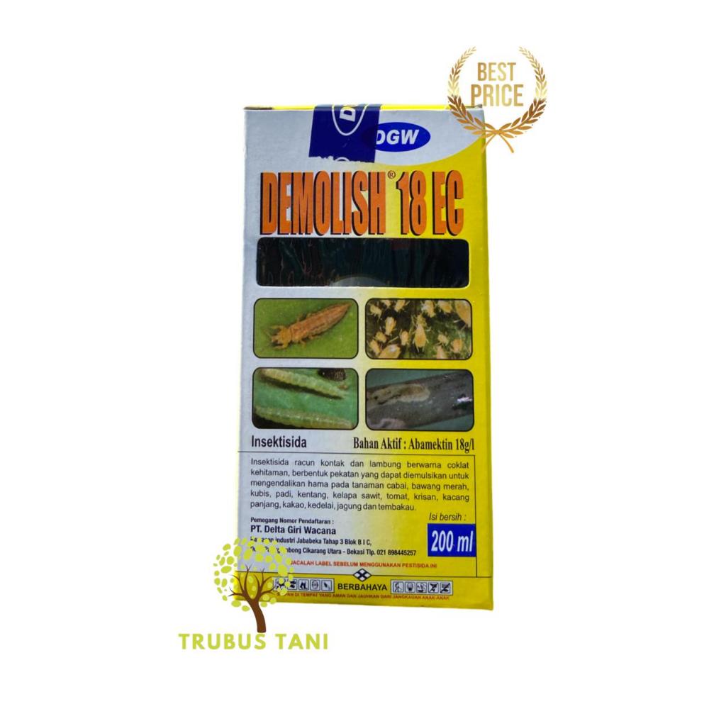 Jual INSEKTISIDA DEMOLISH 18 EC 200ML ABAMEKTIN + BONUS KAOS - Demolish ...