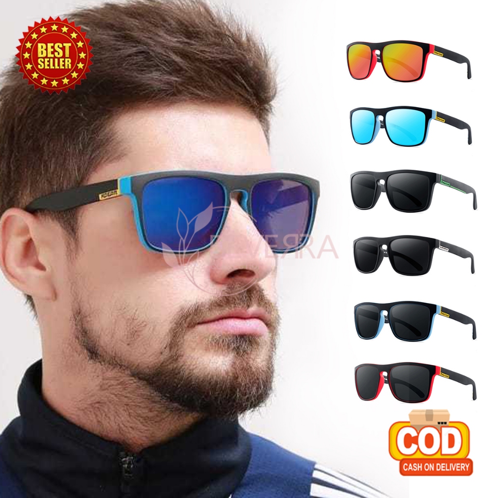 Jual Kacamata Hitam Polarized Pria Anti Silau Matahari UV400 Kotak Polos HD Aviation Olahraga ...