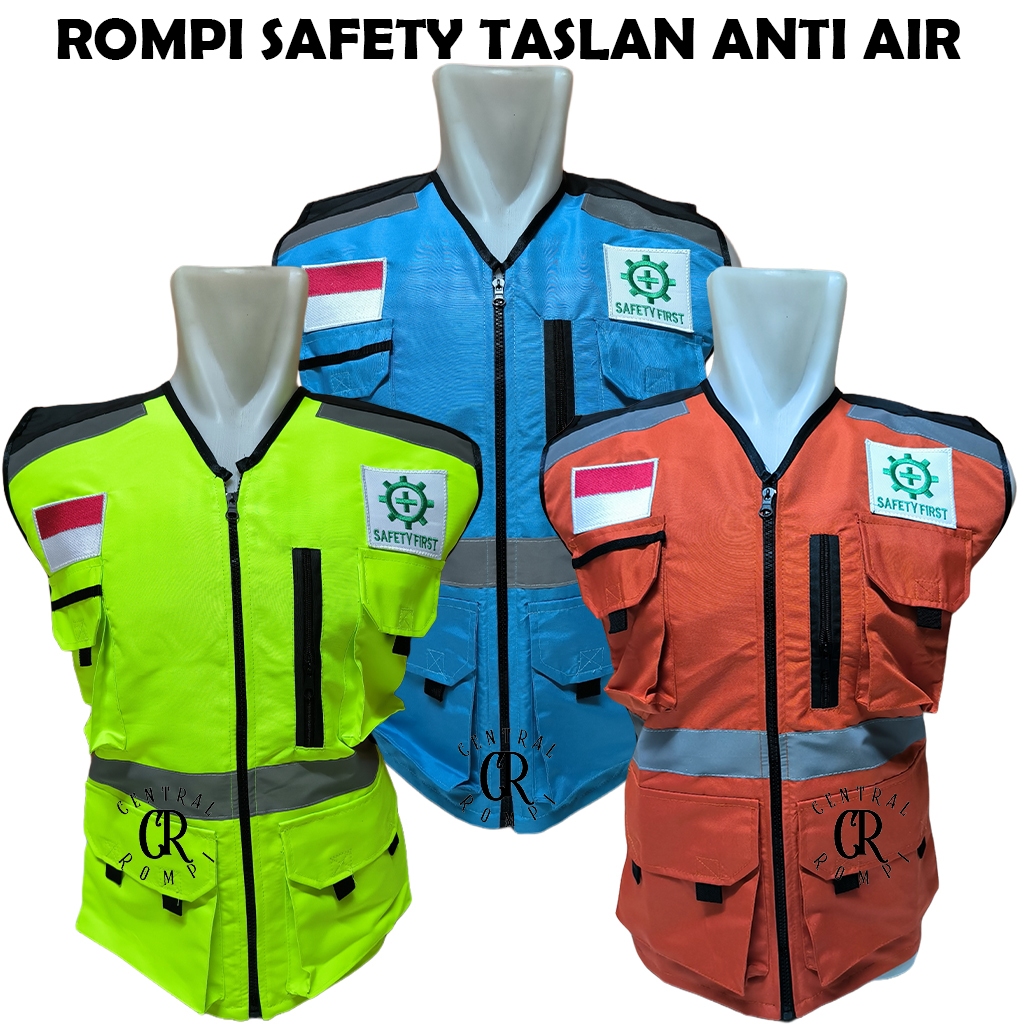 Jual Rompi Safety Proyek K3 Pekerja Umum Bahan Taslan Premium Anti Air ...