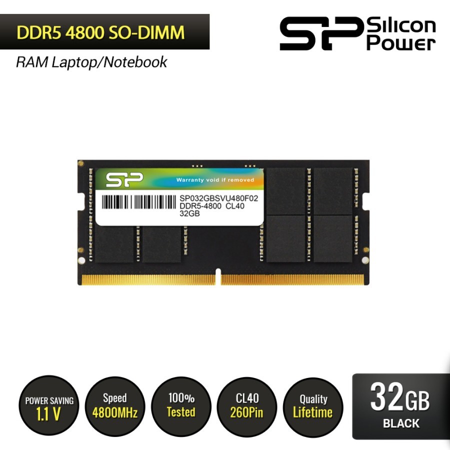 Jual DDR5 4800 MHz Silicon Power SODIMM RAM Laptop - Gatotkaca ...