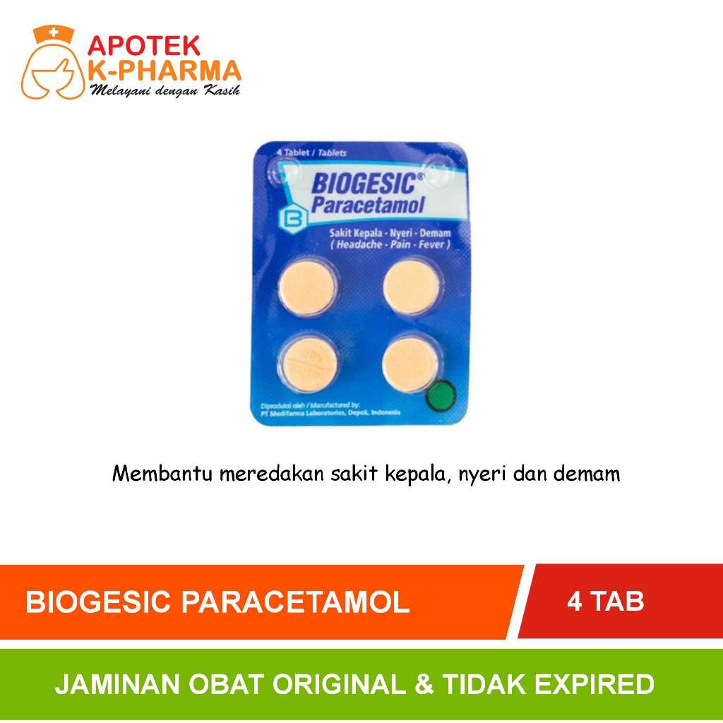 Jual Biogesic Strip Isi 4 Tablet Obat Original | Shopee Indonesia
