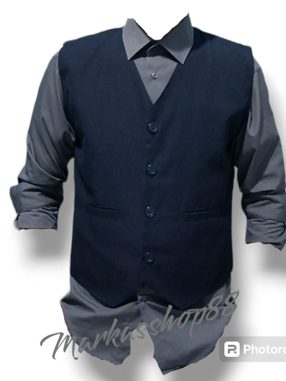 Jual Rompi Vest Formal Dalaman Jas Slimfit Pria / Rompi Vest Jas ...