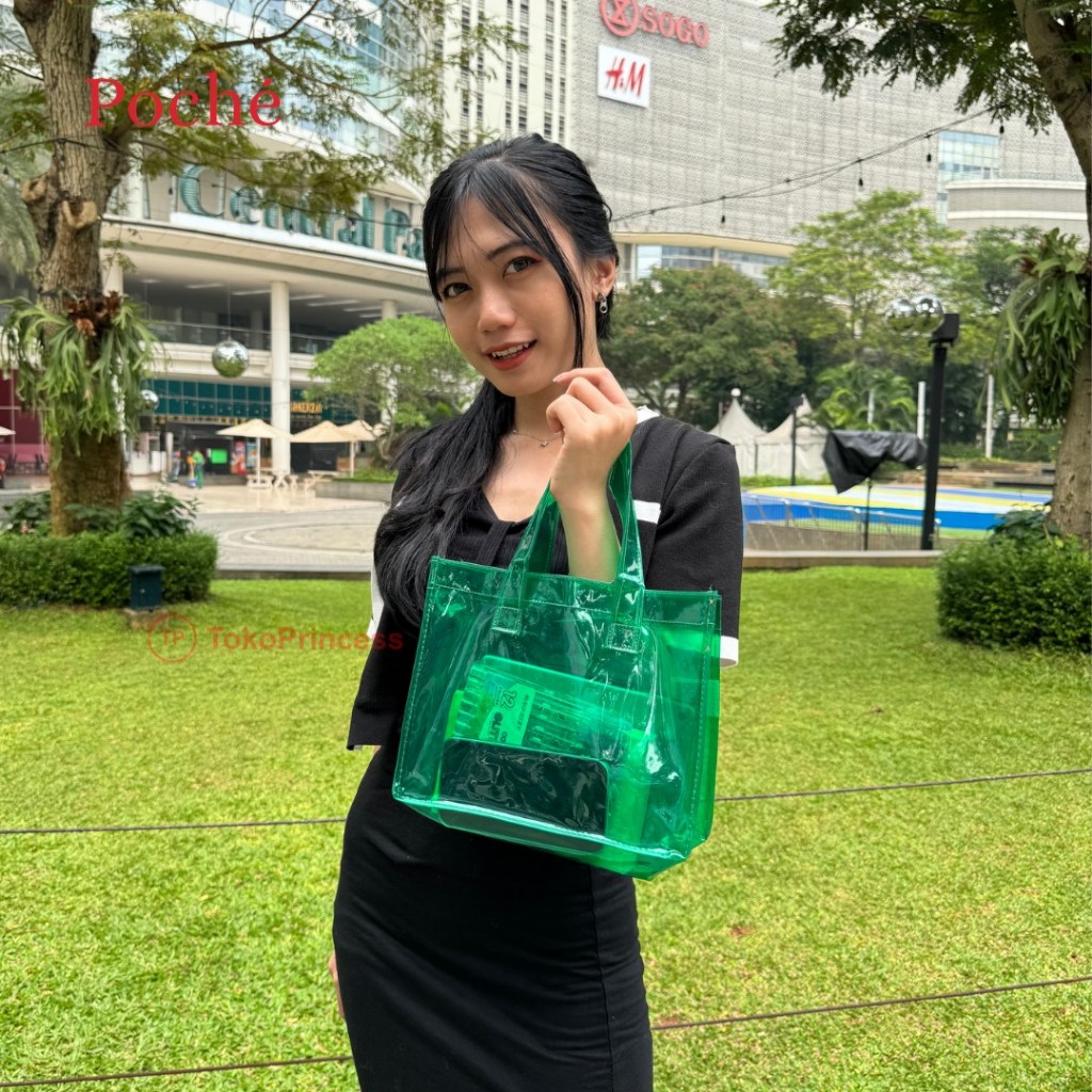 Jual Tas PVC transparan polos / Goodie Bag Mika Premium / Tas belanja / Totebag Mika Transparan ...