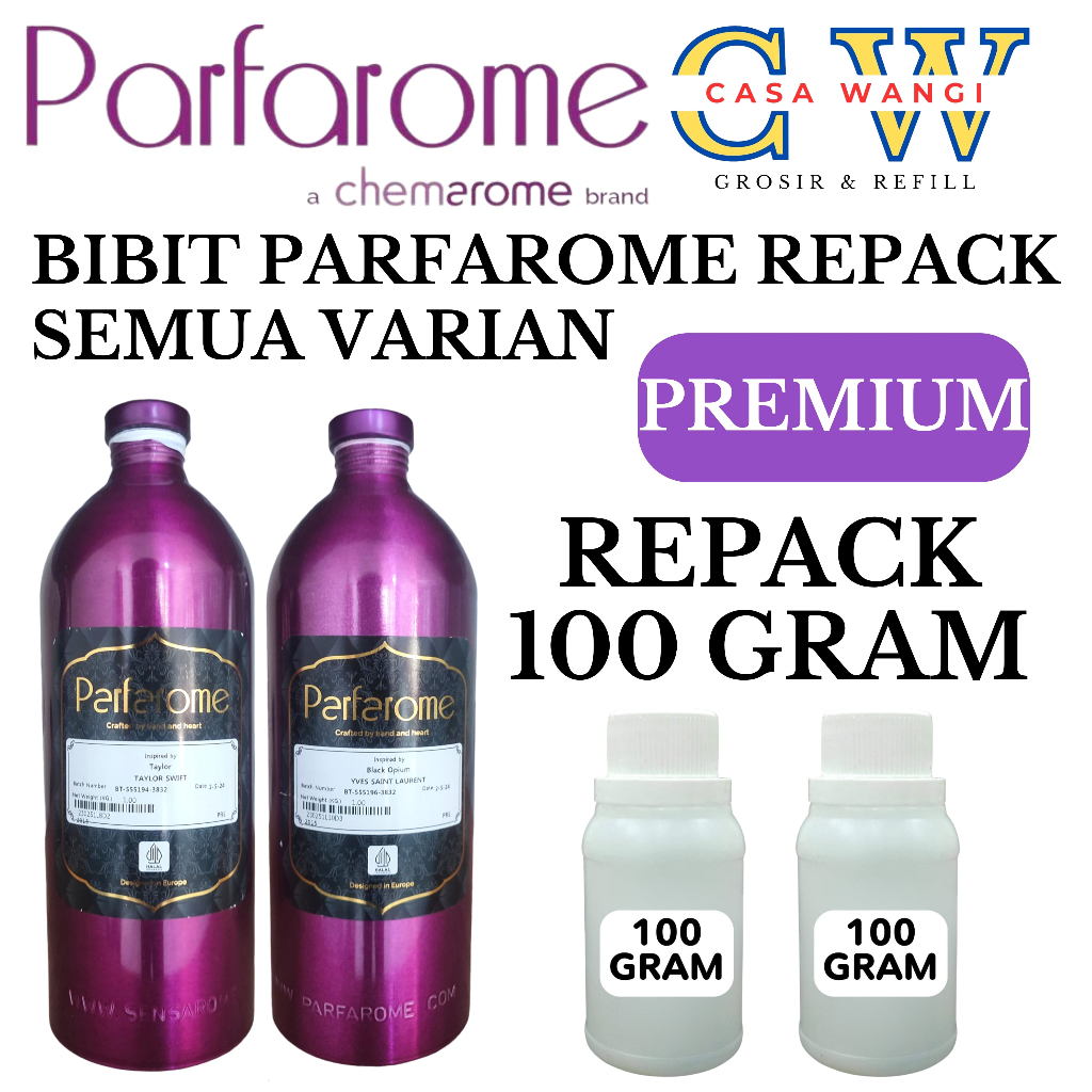 Jual (100 GR) PARFAROME PREMIUM VARIAN REPACK 100 GRAM ORIGINAL.BIBIT ...