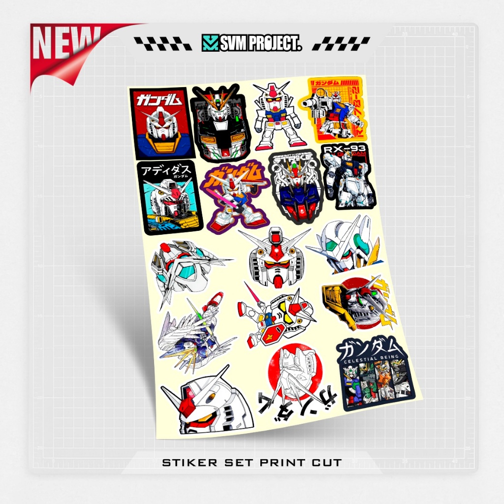 Jual STICKER PACK VINYL / MOTIF GUNDAM / STIKER / GUNDAM / TRANSFORMERS ...
