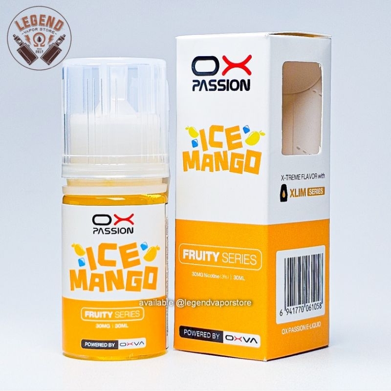 Jual SALT NIC - LIQUID OX PASSION Ice Mango 30ML 30MG AUTHENTIC By OXVA ...