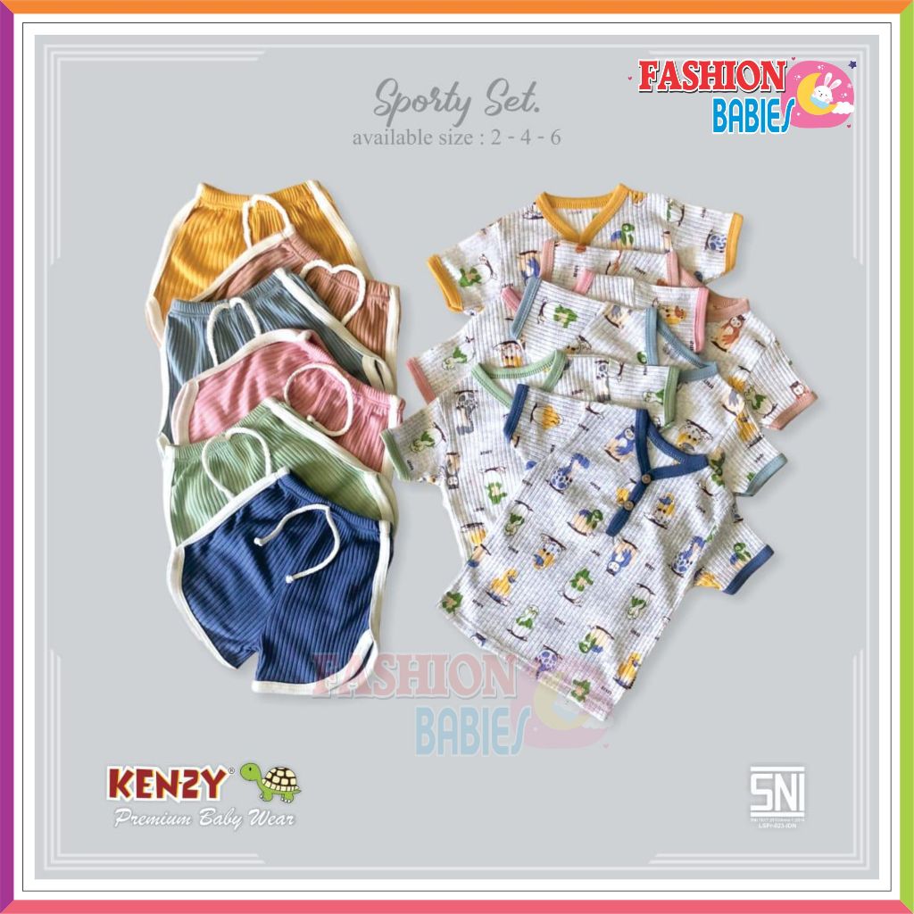 Jual KENZY SPORTY SET MOTIF & POLOS BABY WEAR | SETELAN PENDEK BAYI ...