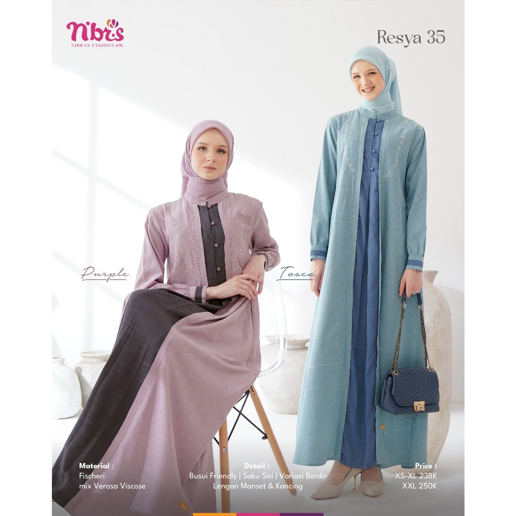 Jual GAMIS NIBRAS RESYA 35 | DRESS TERBARU BY NIBRAS | Shopee Indonesia