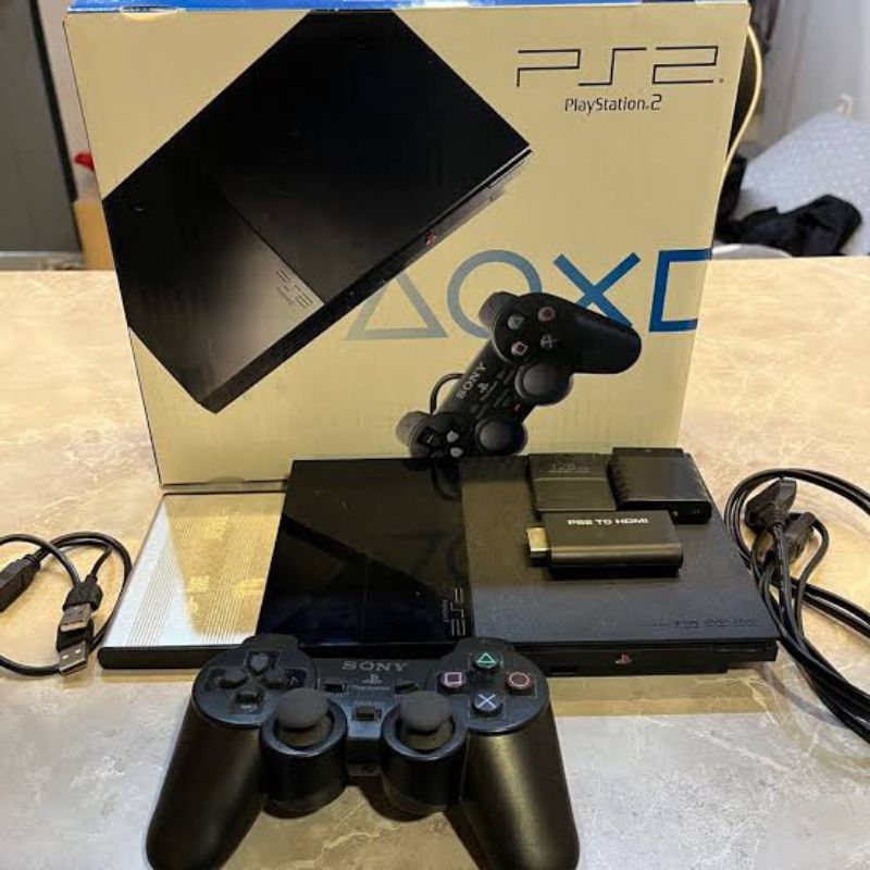 Jual [PS2 GARANSI 1TAHUN] PS 2 SLIM SERI 9 SUDAH MCBOOT FORTUNA KOMPLIT ...