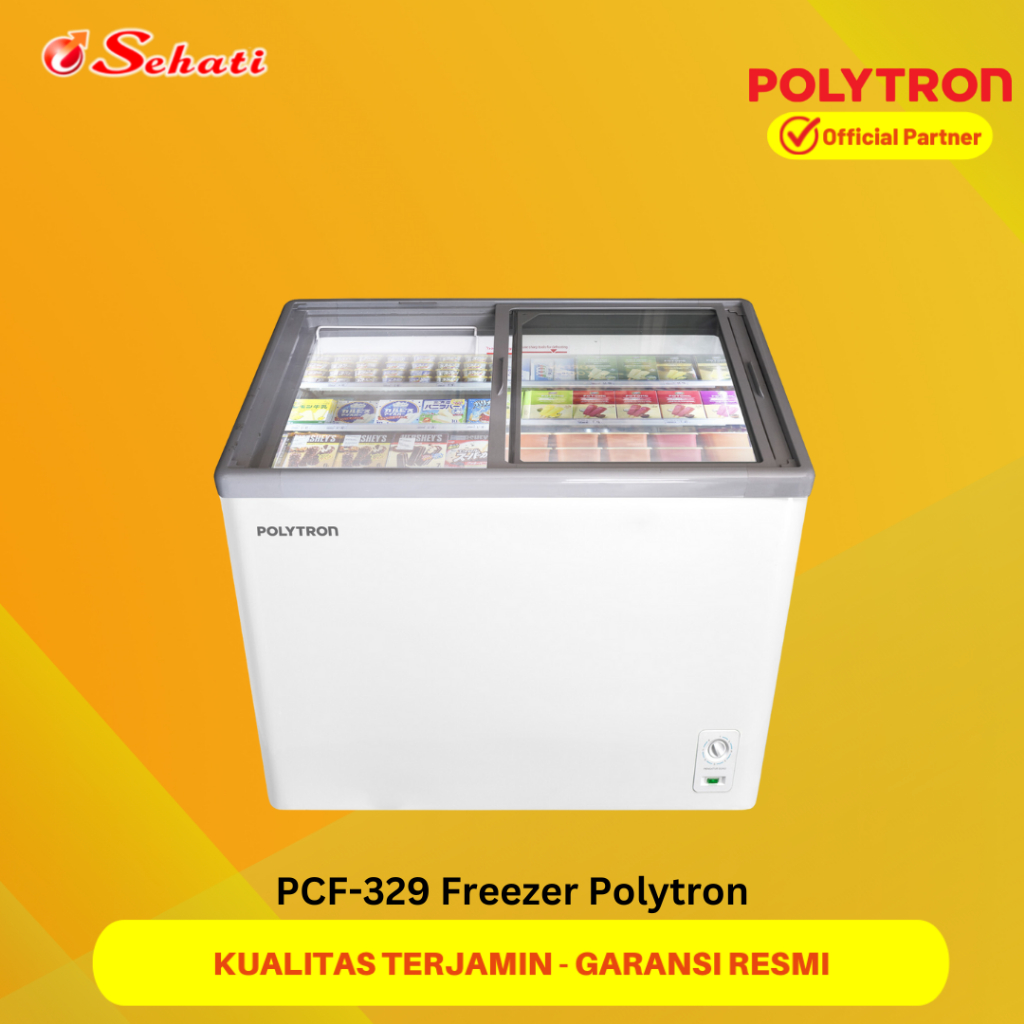 Jual POLYTRON PCF-329 Freezer Polytron Chest Freezer Sliding Glass 300 ...