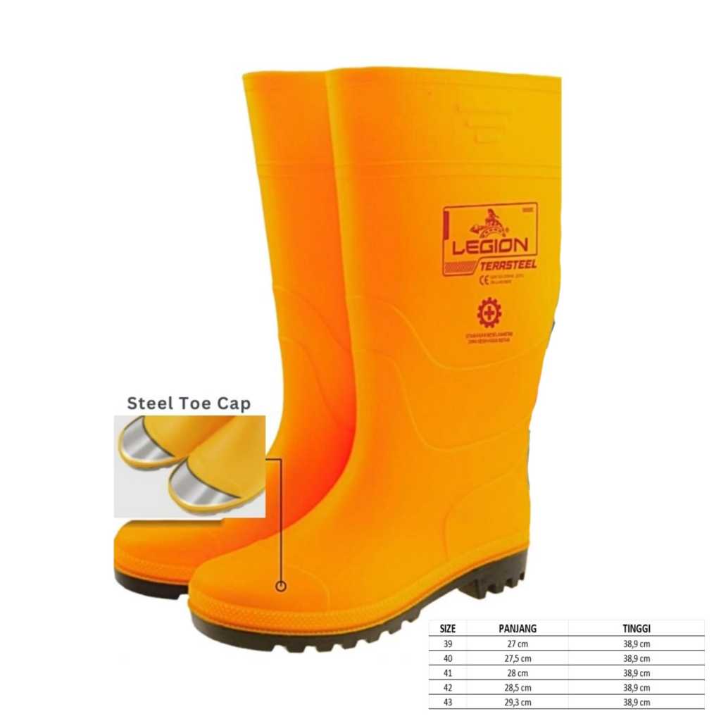 Jual SEPATU BOOTS SEPATU BOOT SAFETY BOOT LEGION TERRA STELL KUNING ...