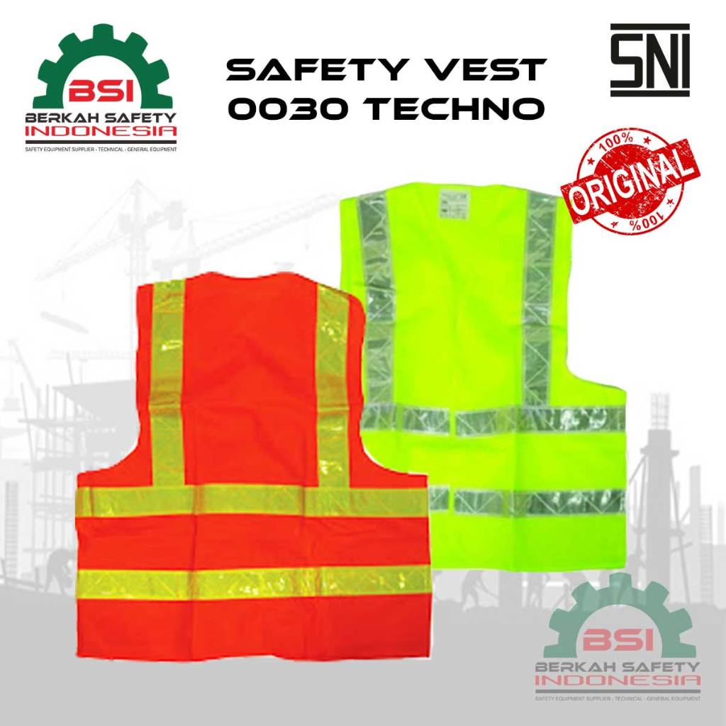 Jual Safety Vest " TECHNO " 0030 Rompi Proyek - Rompi safety - Rompi ...