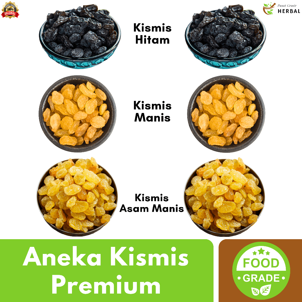 Jual Kismis Arab Golden Raisins 1Kg Asam Manis Hitam Mix Simin Mutiara ...