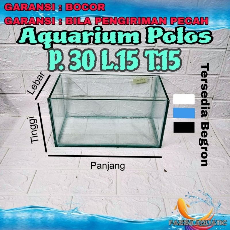 Jual Aquarium kaca ukuran 30x15x15 akuarium soliter kaca tebal 5 ml ...