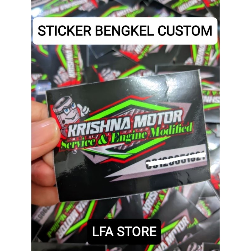 Jual STIKER MURAH CUSTOM STICKER BENGKEL | LABEL MAKANAN PROMOSI ...