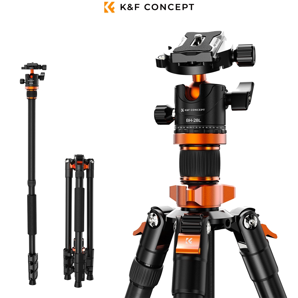 Jual K&F Concept Tripod Kamera SA254M2 with Monopod and Ballhead Kit ...
