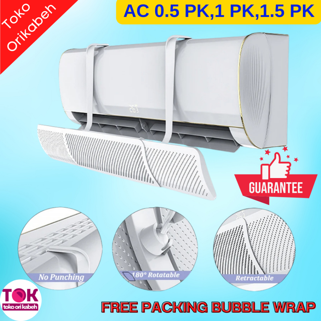 Jual Talang AC Reflektor Penutup penahan hembusan Angin air Screen ...