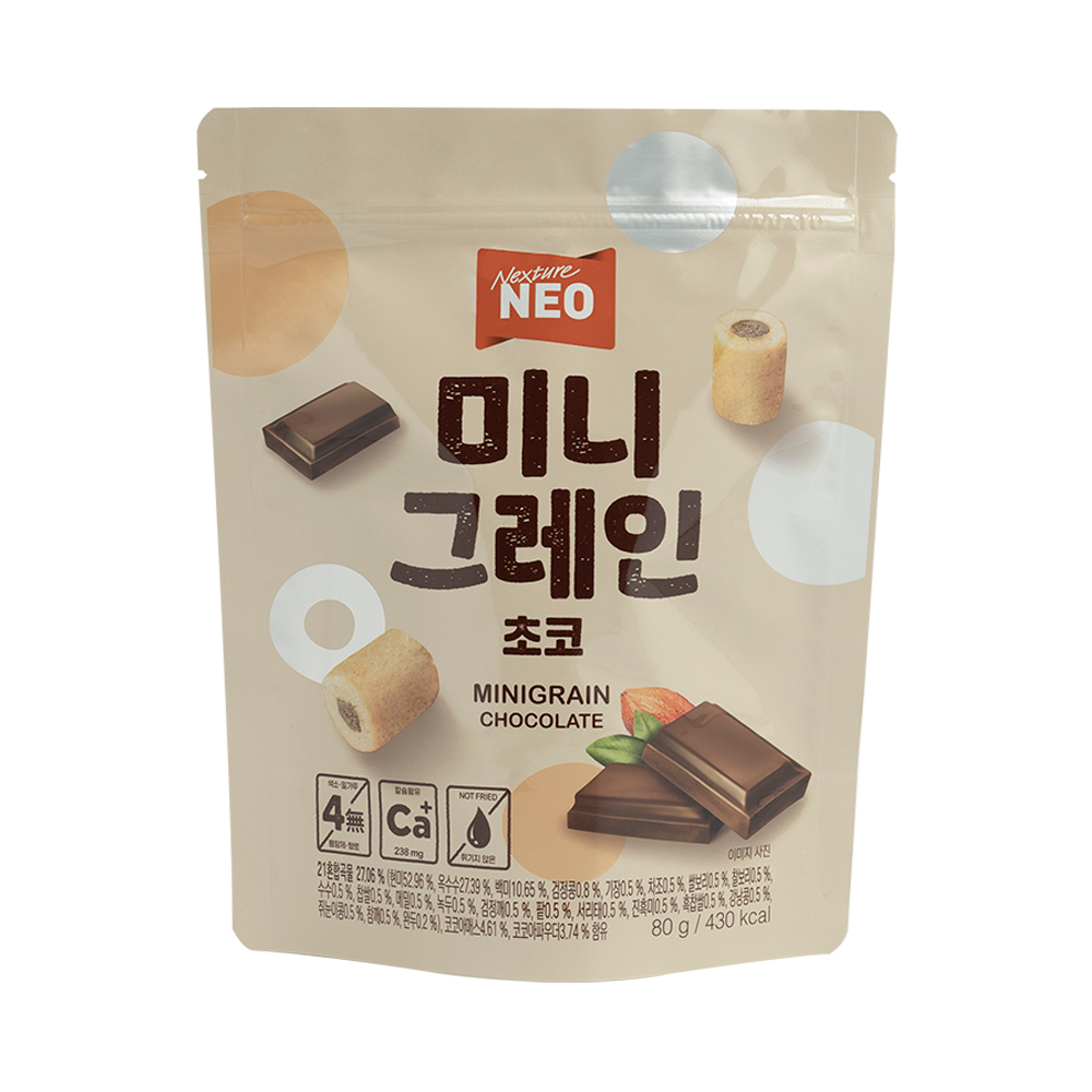 Jual Lotte Confectionery Neo Minigrain Chocolate 80gr Snack Gandum ...