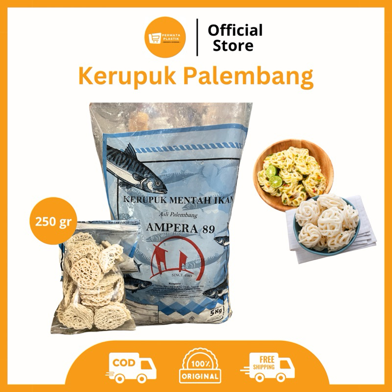 Jual Kerupuk Ikan Asli Palembang Kerupuk Seblak Bunga Mawar Putih 250 ...