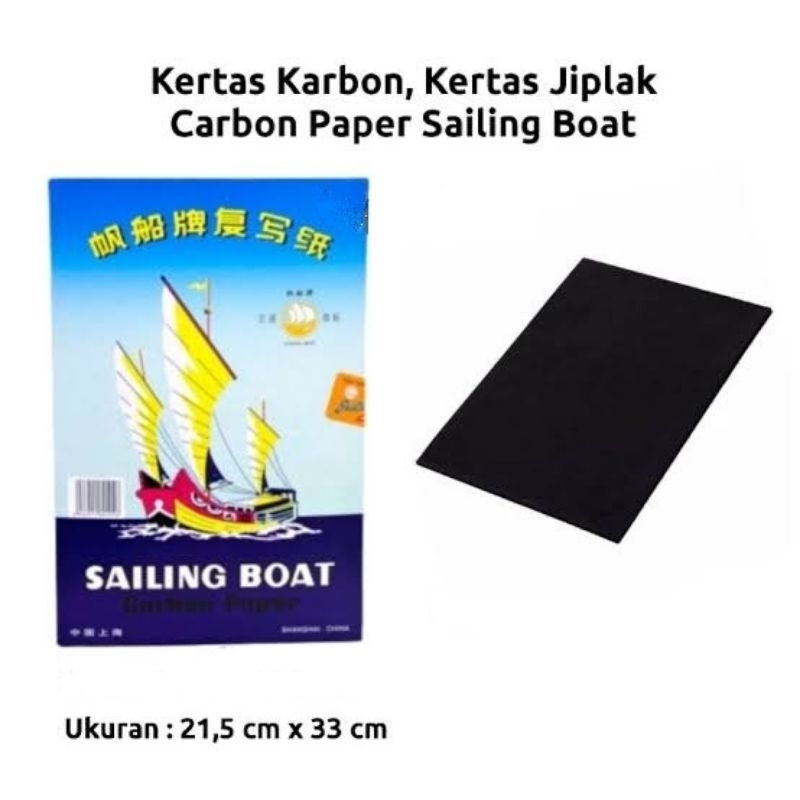 Jual Kertas Karbon Sailing Boat Carbon Jiplak (1 Pack Isi 100 Lembar ...