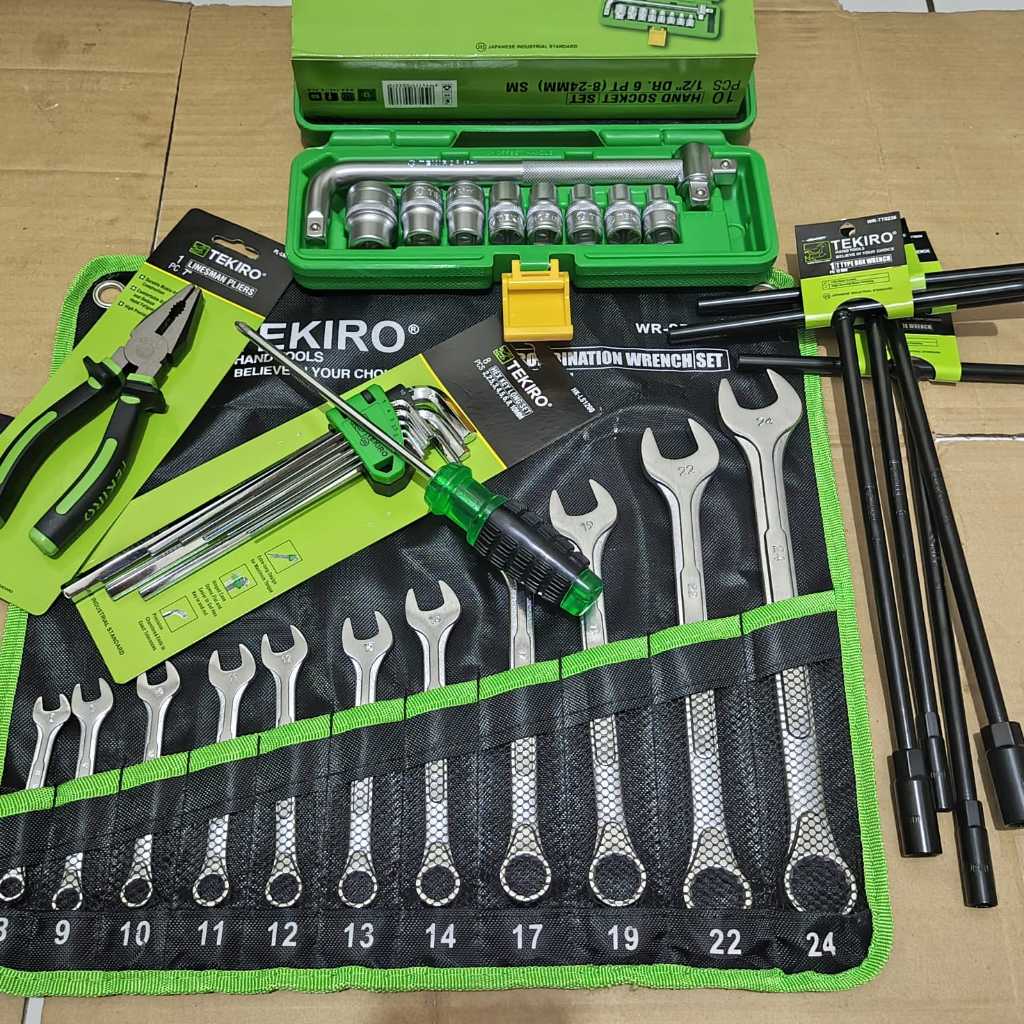 Jual TEKIRO Kunci Lengkap Full Set / Alat Bengkel Murah / Tools / Peralatan Bengkel | Shopee ...