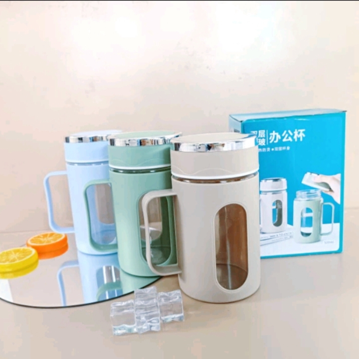 Jual Jual Gelas Gagang Kaca/Mug Kaca/ Gelas Kaca 500 ML | Shopee Indonesia