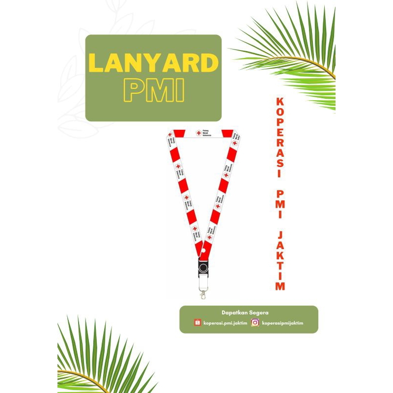 Jual LANYARD/TALI NAME TAG PALANG MERAH INDONESIA | Shopee Indonesia