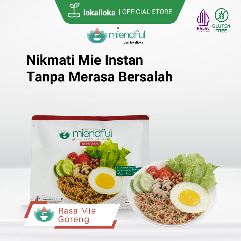 Jual Mie Instan Sehat Gluten Free Miendful 70 gram rasa mie goreng ...